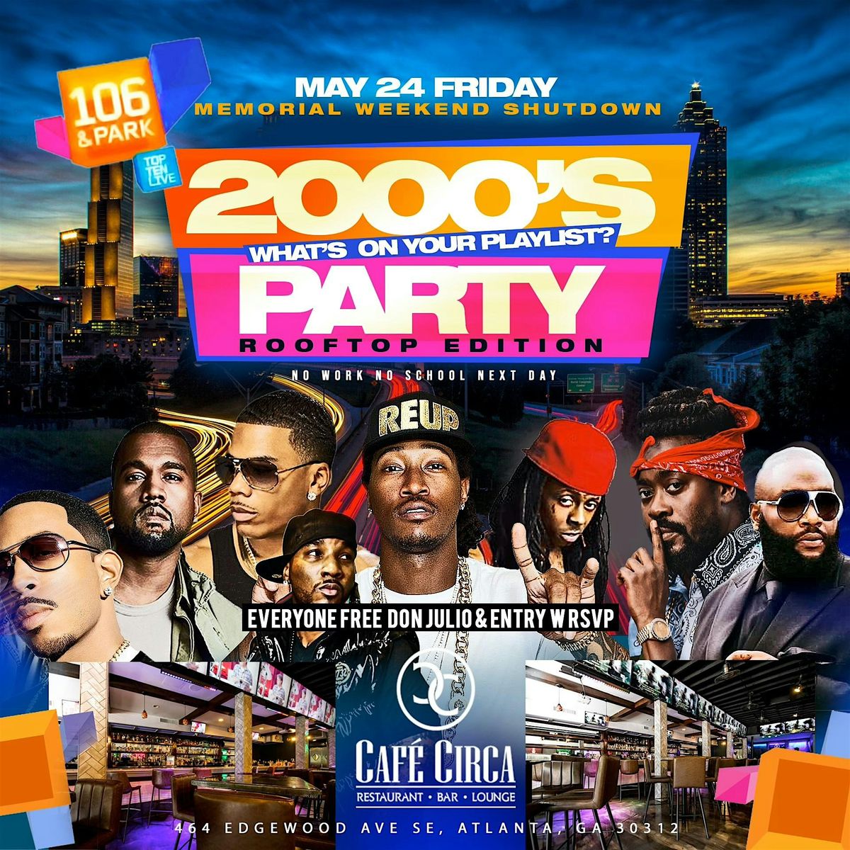 2000s Throwback Rooftop Party Memorial Day Weekend @ Cafe Circa, Cafe ...