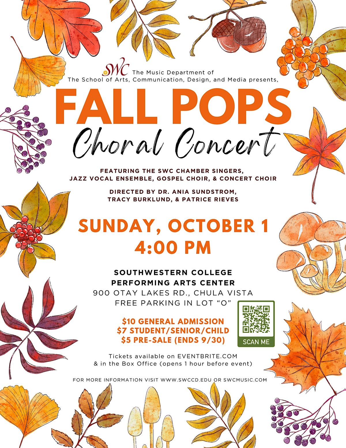 Annual Fall Pops Concert, Southwestern College Performing Arts Center ...