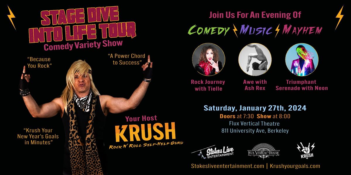 STAGE DIVE INTO LIFE: Comedy Variety Show Hosted by Self-Help Guru ...