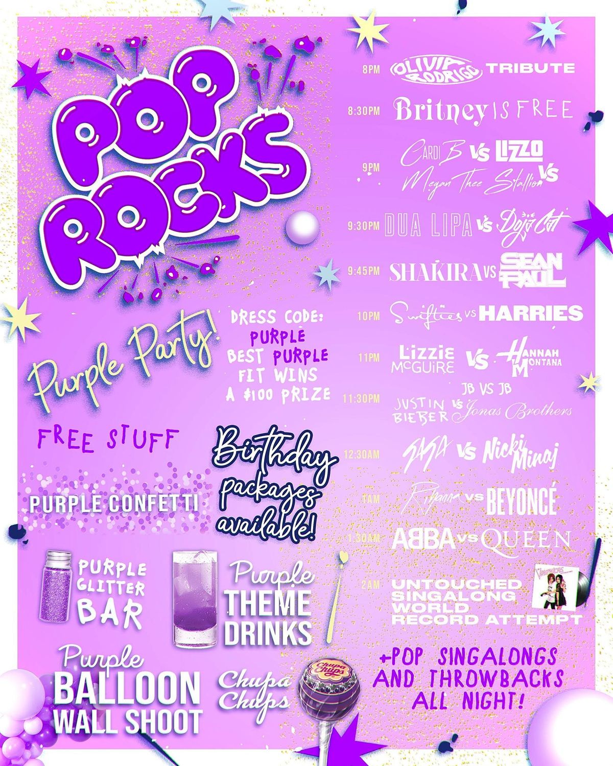 POP ROCKS PURPLE PARTY SYDNEY REGISTRATION NOT A TICKET Manning Bar pop-rocks-purple-party-sydney-registration-not-a-ticket-manning-bar