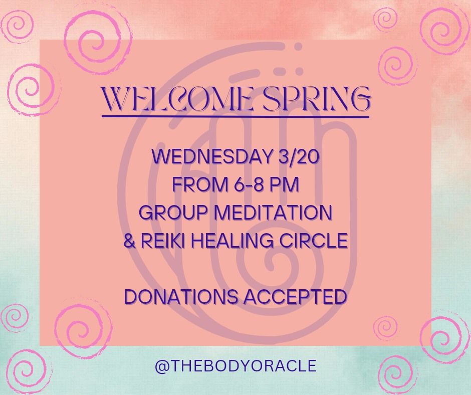 Free Group Meditation & Reiki Healing Circle , The Body Oracle, Bergen ...