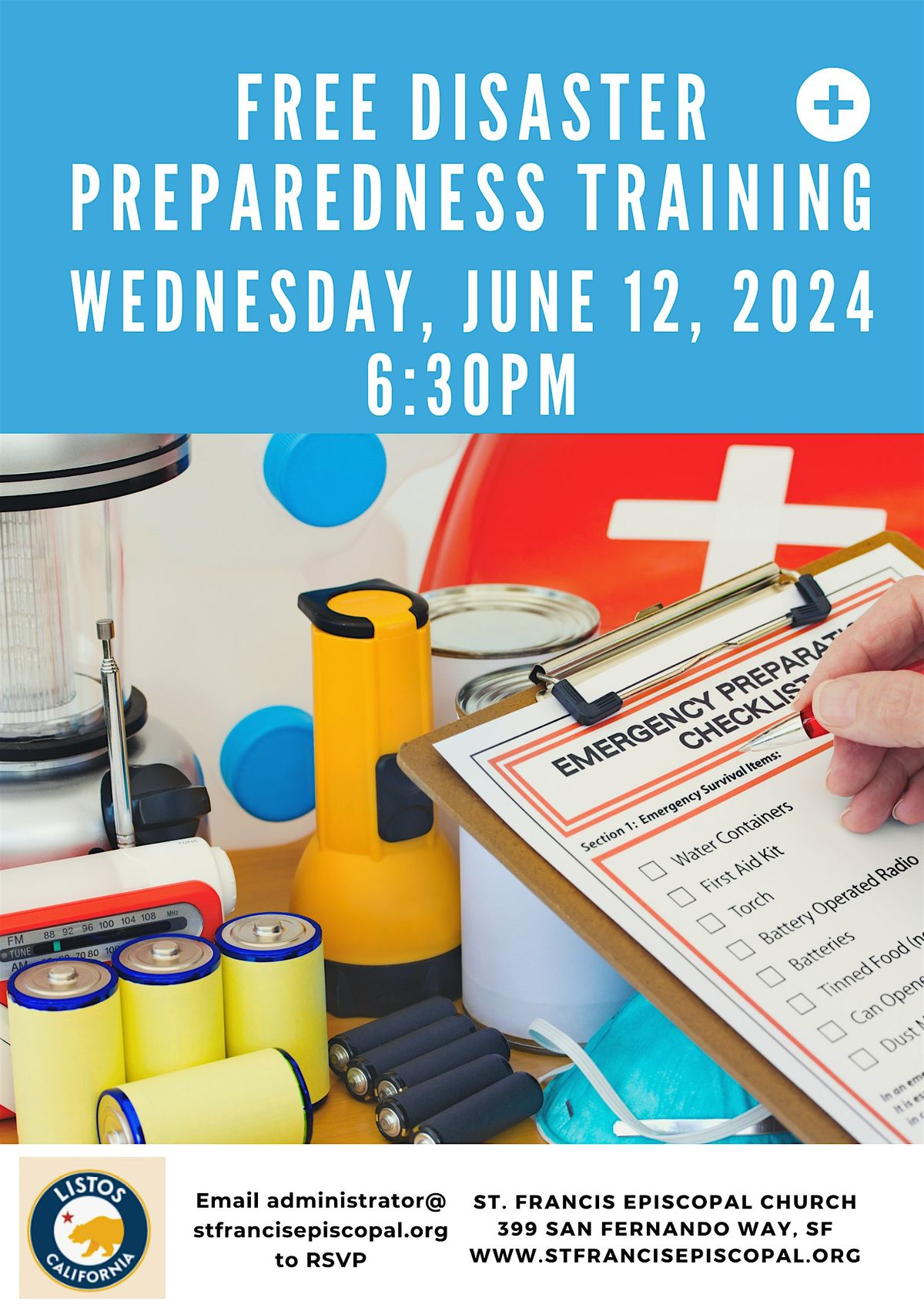 Free Introduction Disaster Preparedness Training, St. Francis Episcopal ...