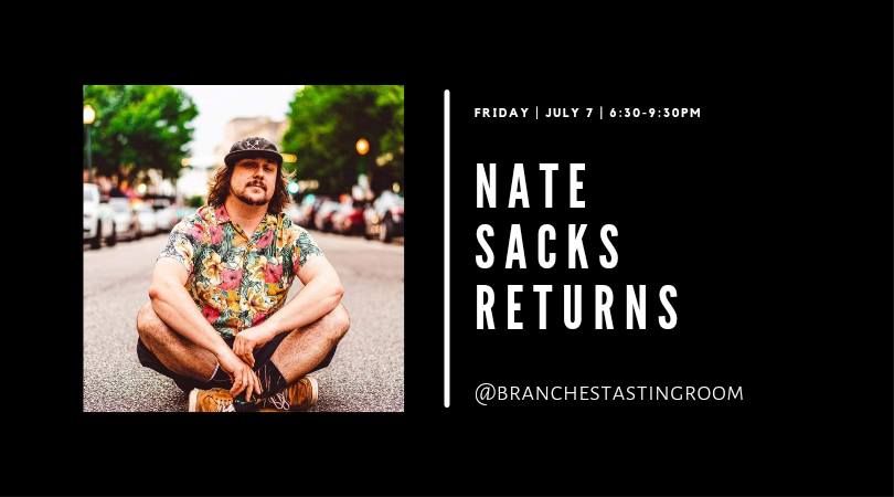 Nate Sacks Returns to Branches , Branches Tasting Room, Chesapeake, 7 July 2023 | AllEvents.in