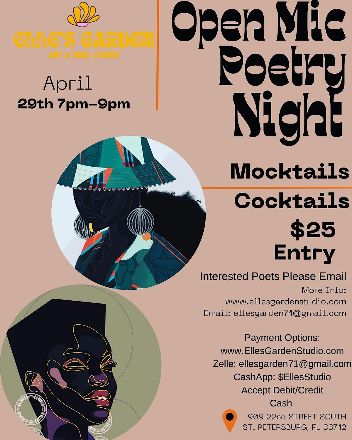 Open Mic Poetry, 909 22nd St S, St. Petersburg, 29 April 2023 ...