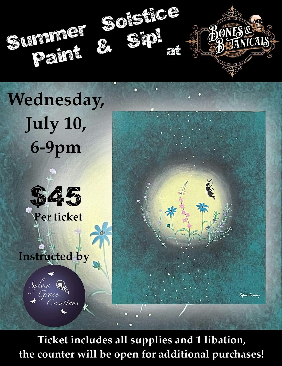 Summer Solstice Paint & Sip!, 822 E Center St, Wallingford, 10 July ...