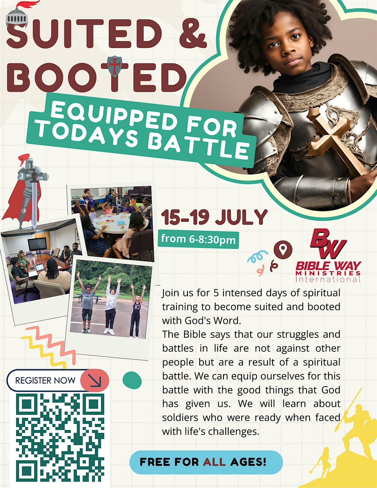 Suited & Booted VBS: Equipped for Todays Battle, 894 Constitution Rd SE ...