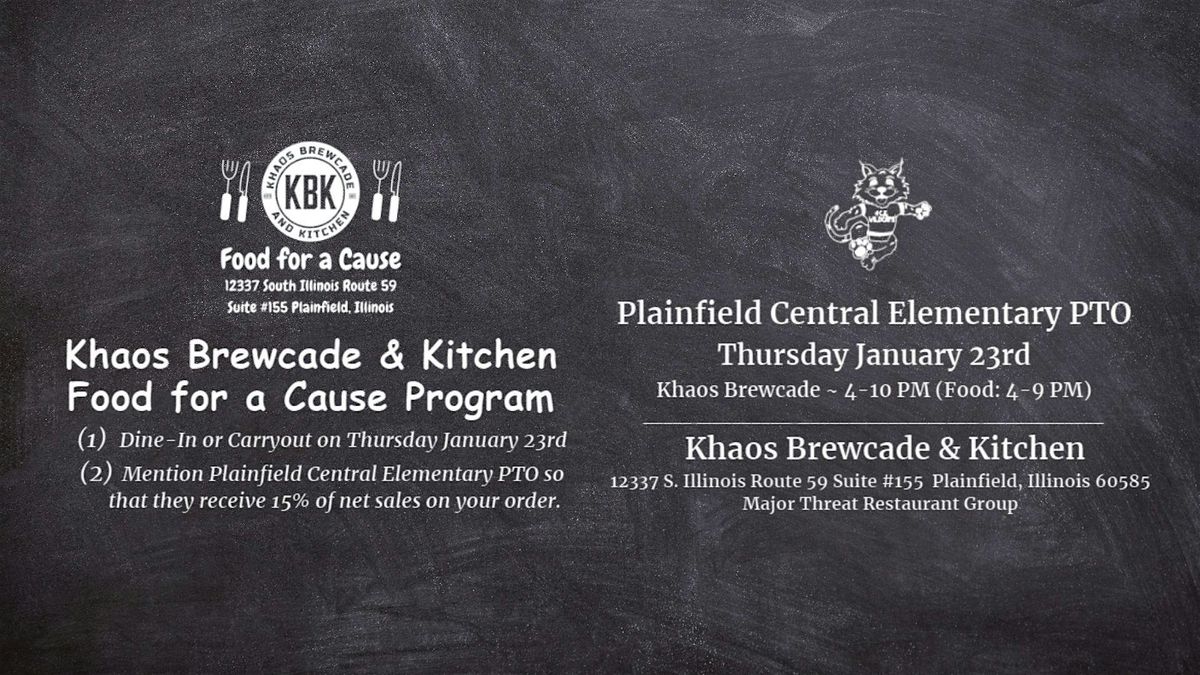 Khaos Brewcade Food for a Cause - Plainfield Central PTO - Thursday 1 ...