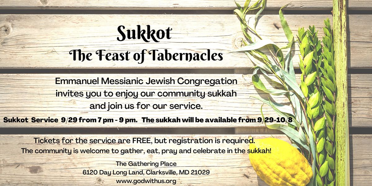 Sukkot Service, The Gathering Place, Clarksville, September 29 2023 ...