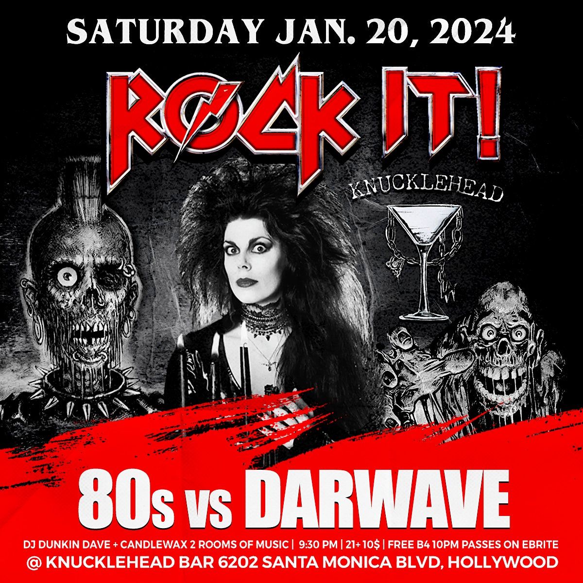Awesome 80s vs Darkwave BASH : 2 rooms! - @ Knucklehead Hollywood 21 ...