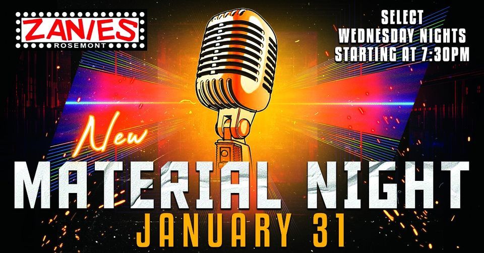 New Material Night at Zanies Rosmeont, Zanies Rosemont Comedy Club ...