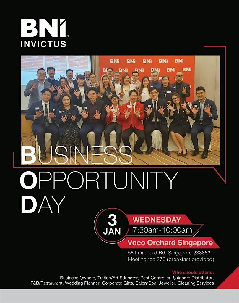 BNI Invictus Business Opportunity Day 2024, voco Orchard Singapore, an ...