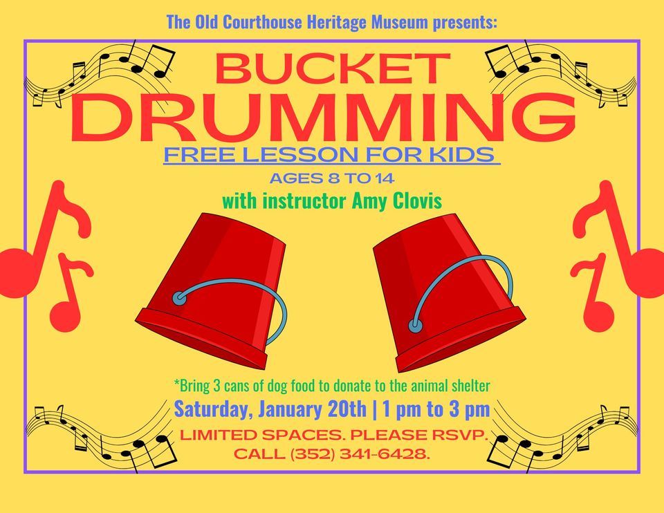 Full Event: Free Kids Event: Bucket Drumming, The Old Courthouse ...