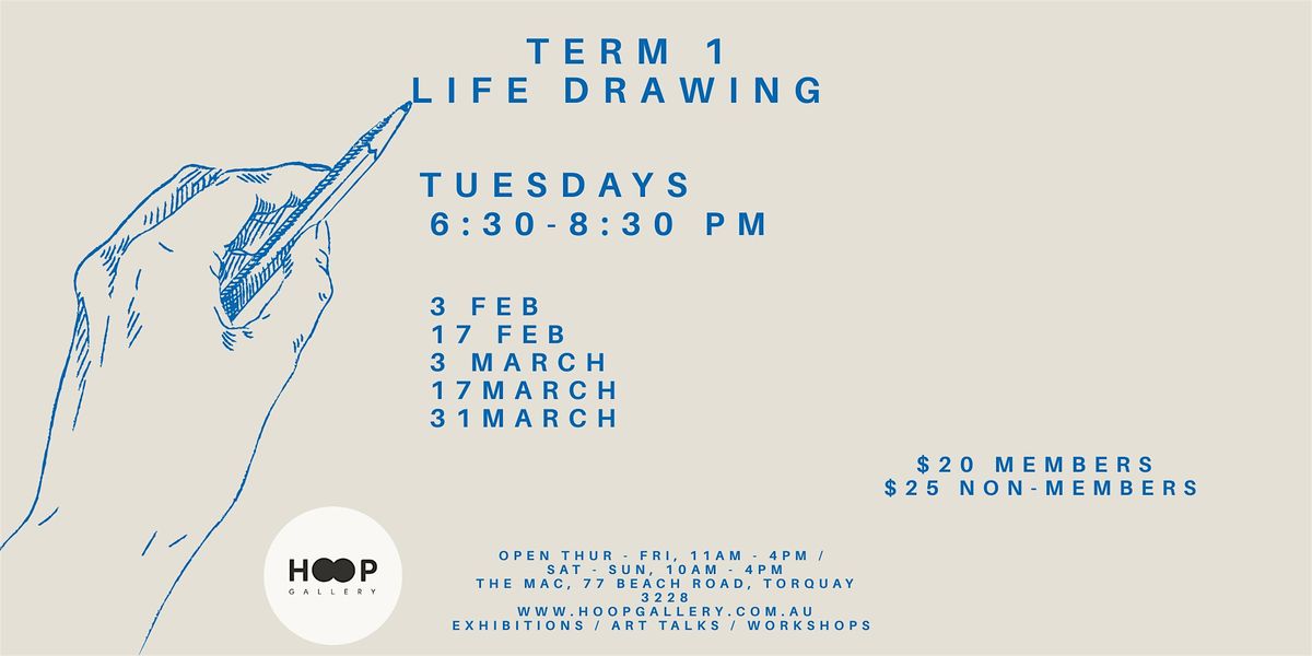 Hoop Gallery Life Drawing Term 1, Hoop Gallery, Torquay, 3 February to ...
