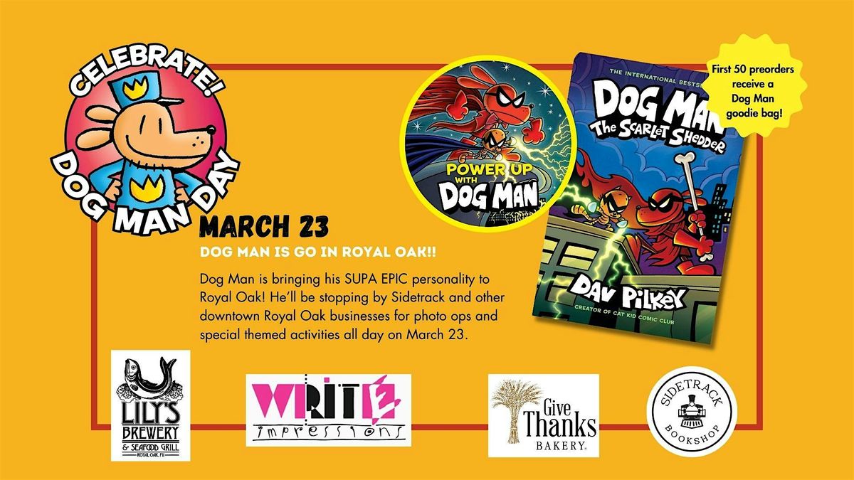 Dog Man Day with Sidetrack Bookshop, Sidetrack Bookshop, Royal Oak, 23 ...