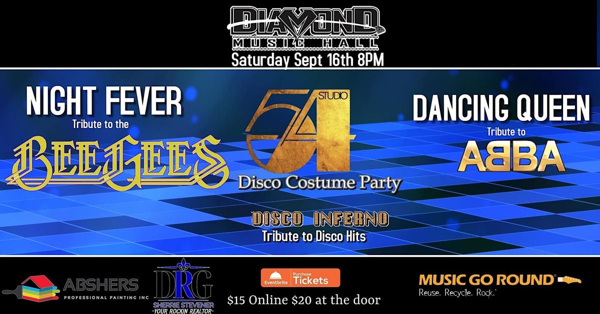 Studio 54 Tribute with Bee Gees and ABBA Tribute, Diamond Music Hall ...