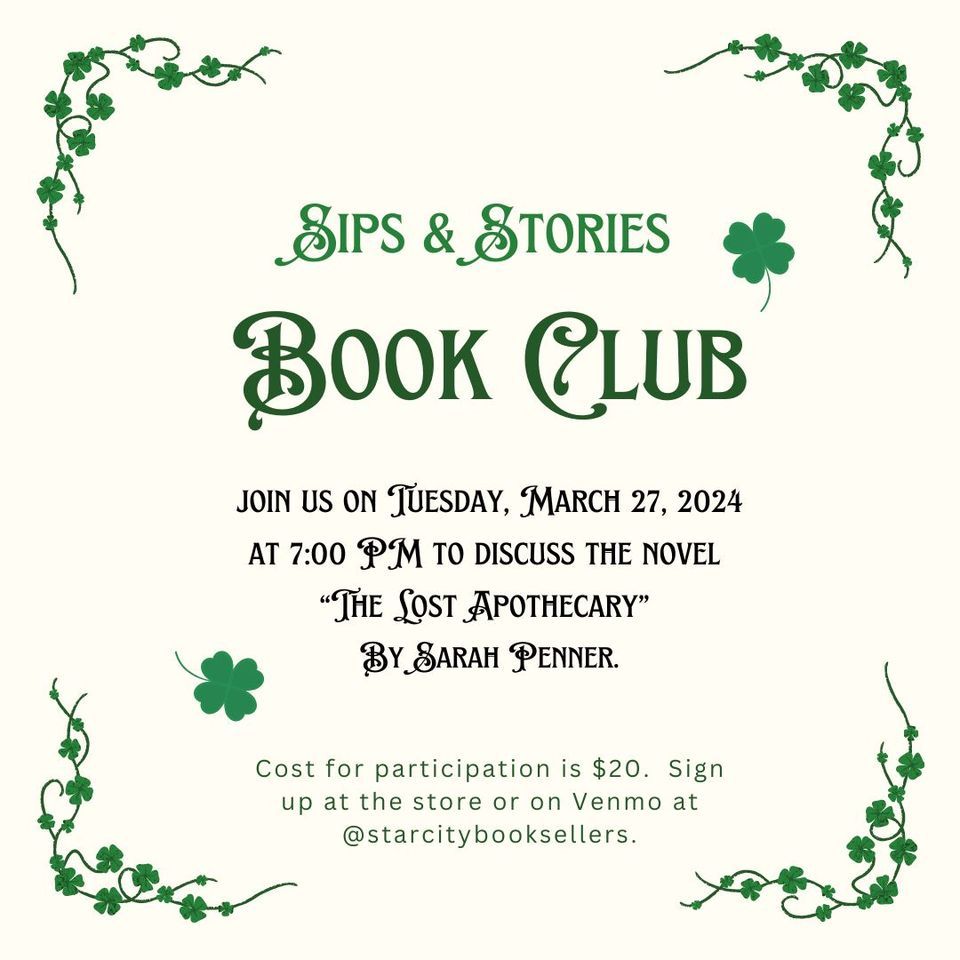 Sips & Stories March Meeting, 55 S Main St, Miamisburg, OH, United ...