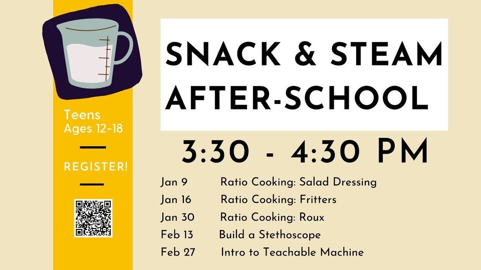 Winter Snack & STEAM Programs, Evergreen Park Public Library, 9 January ...