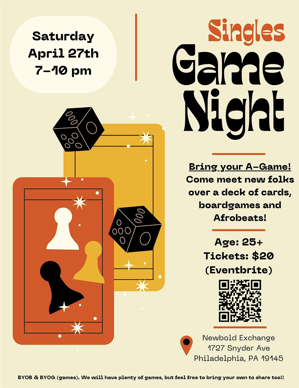 Philly Singles Game Night, Newbold Exchange, Philadelphia, 27 April ...