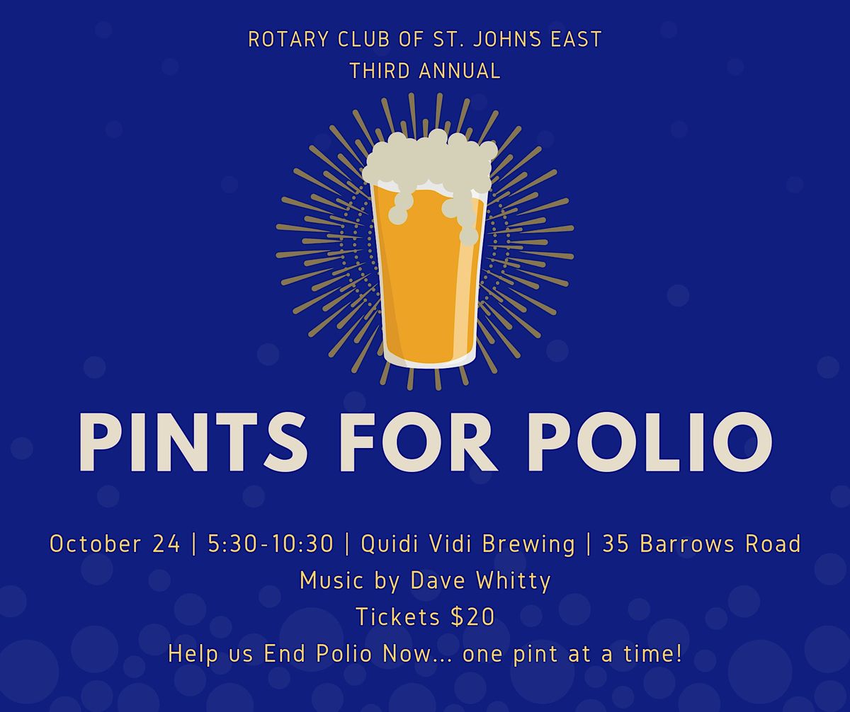 Pints for Polio 2023, 35 Barrows Rd, St. John's, 26 October 2023 | AllEvents.in