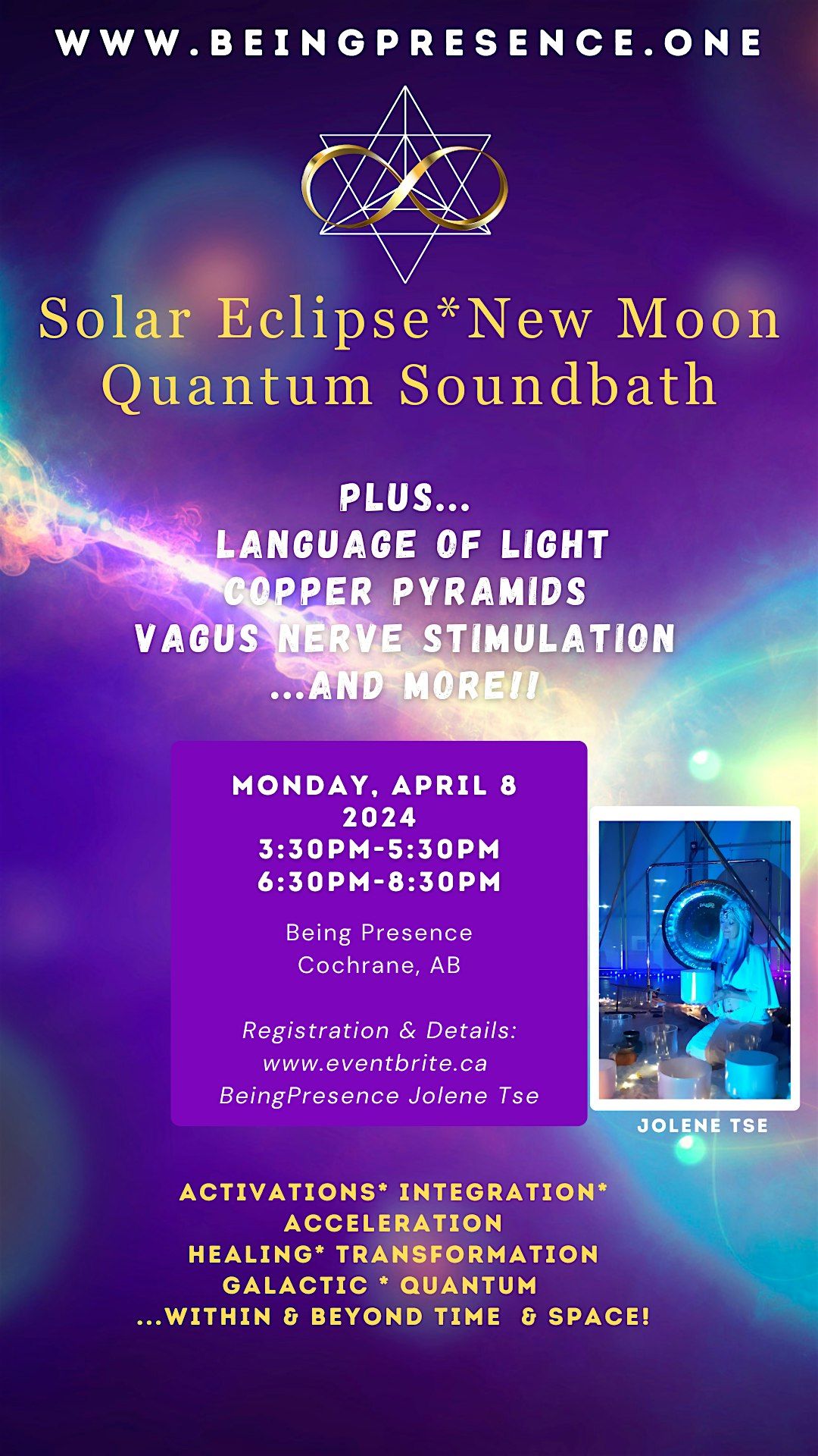 TOTAL SOLAR ECLIPSE * NEW MOON Quantum Alchemy Soundbath * Copper Pyramids, Private Residence ...