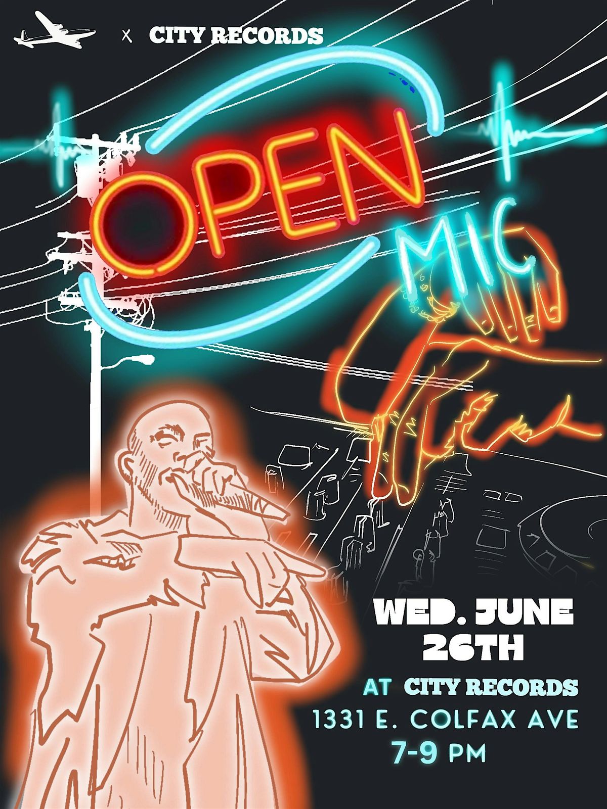 Open Mic Pop Up, City Records Comics & Toys, Denver, 28 June 2024 ...