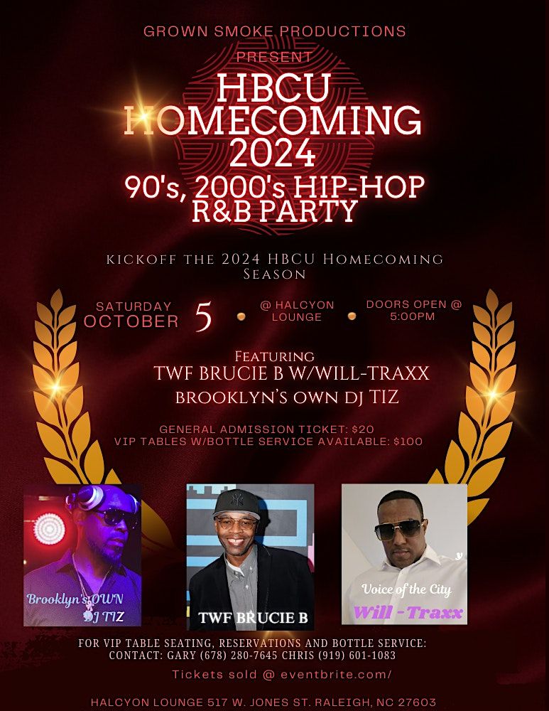 HBCU HOMECOMING 2024 90s 2000s HIP-HOP R&B PARTY ft. TWF BRUCIE B ...