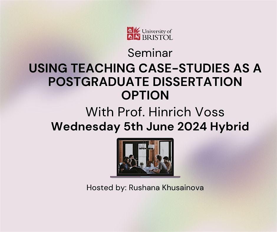 Using Teaching Case-Studies as a Postgraduate Dissertation Option ...