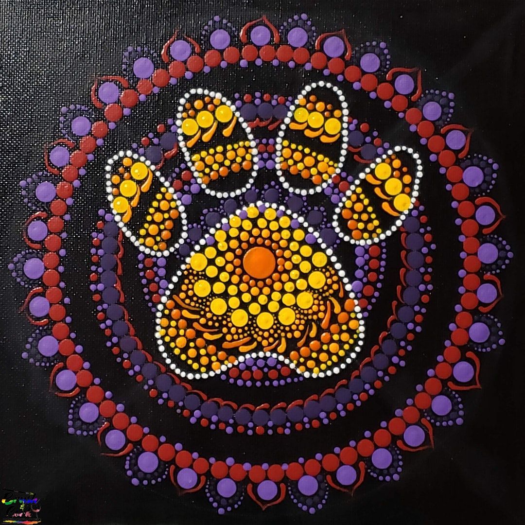 Paw Print Mandala Dot Painting Party at Brush & Cork, Brush & Cork ...