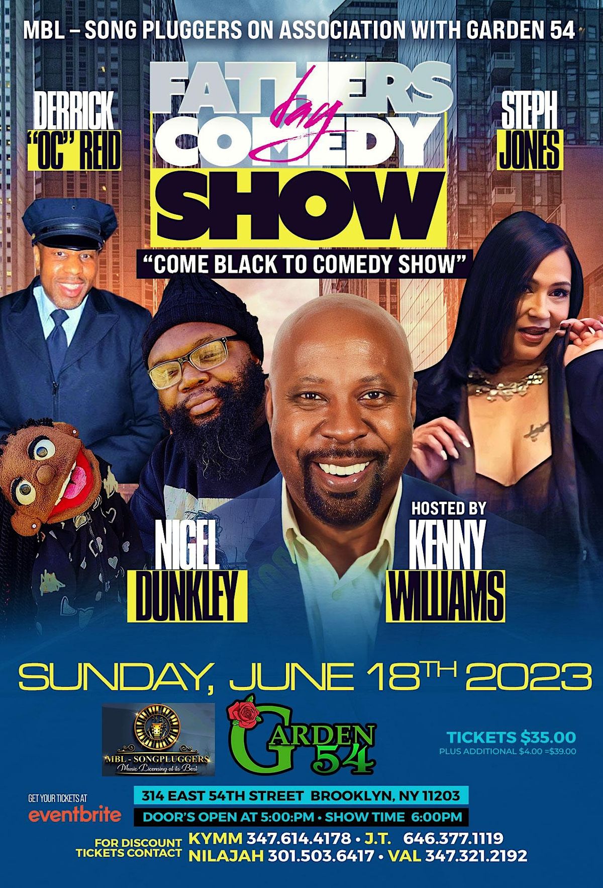 Fathers Day come black to comedy show!, Garden 54, Brooklyn, 18 June to ...