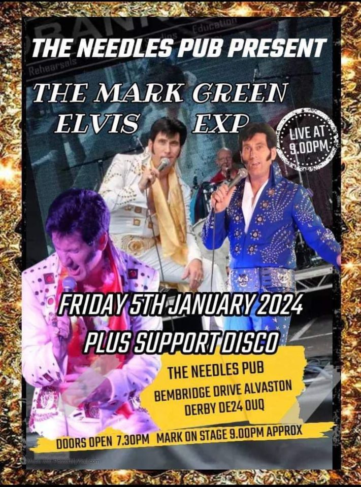 Mark Green is Elvis, The Needles Pub, Derby, 5 January 2024 | AllEvents.in