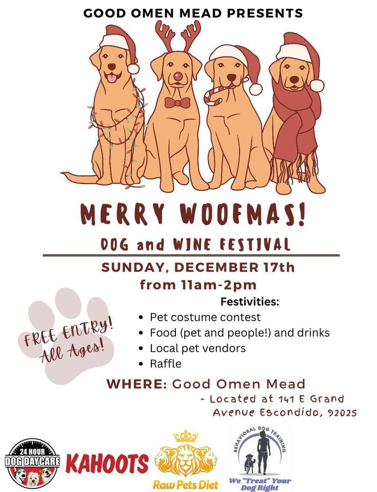 Merry Woofmas, Good Omen Mead, Escondido, December 17 2023 | AllEvents.in