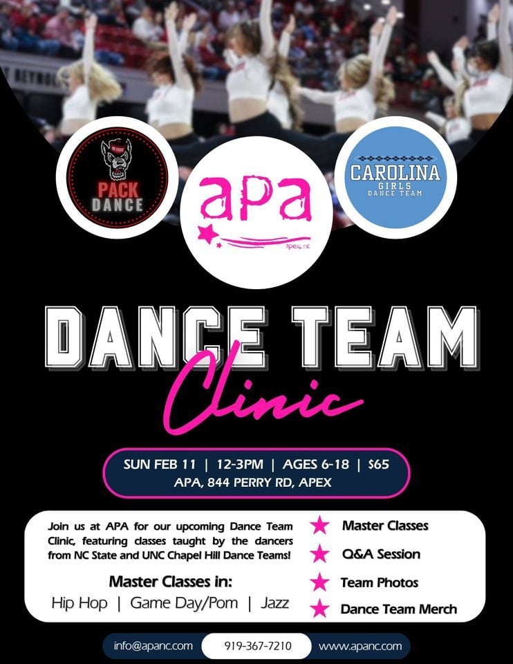 APA Dance Team Clinic - NC State and UNC Chapel Dance Teams, Academy ...