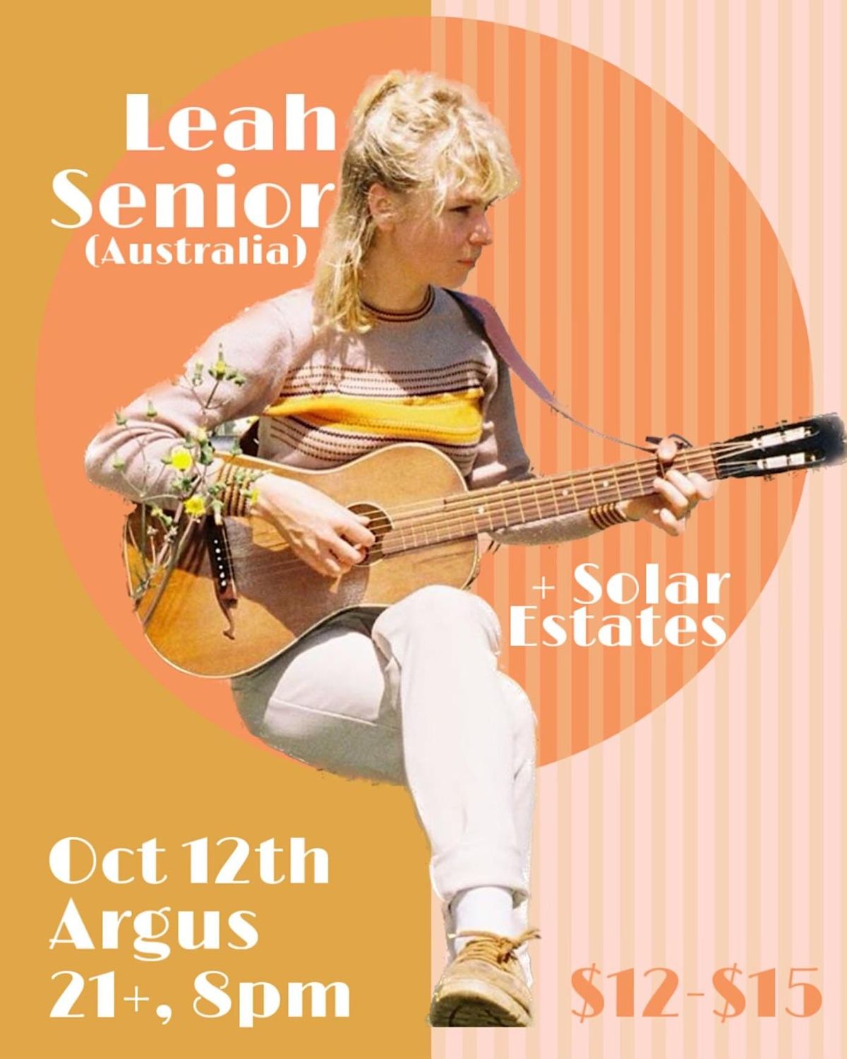 Leah Senior (Australia) + Solar Estates, Argus Bar + Patio, Chico, 12 ...