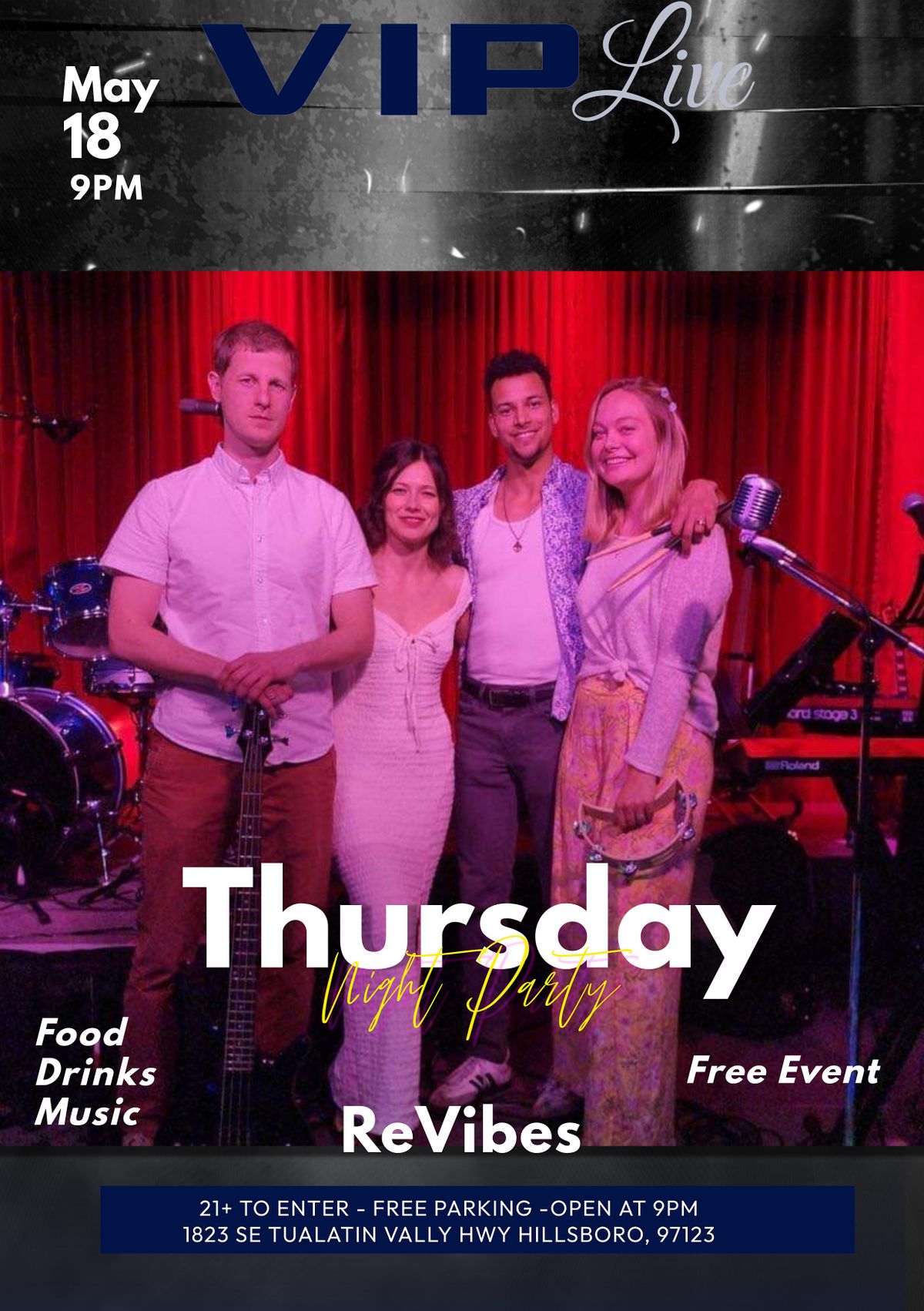 ReVibes Live @ VIP Live, 1823 SE Tualatin Valley Hwy, Hillsboro, 18 May 2023 | AllEvents