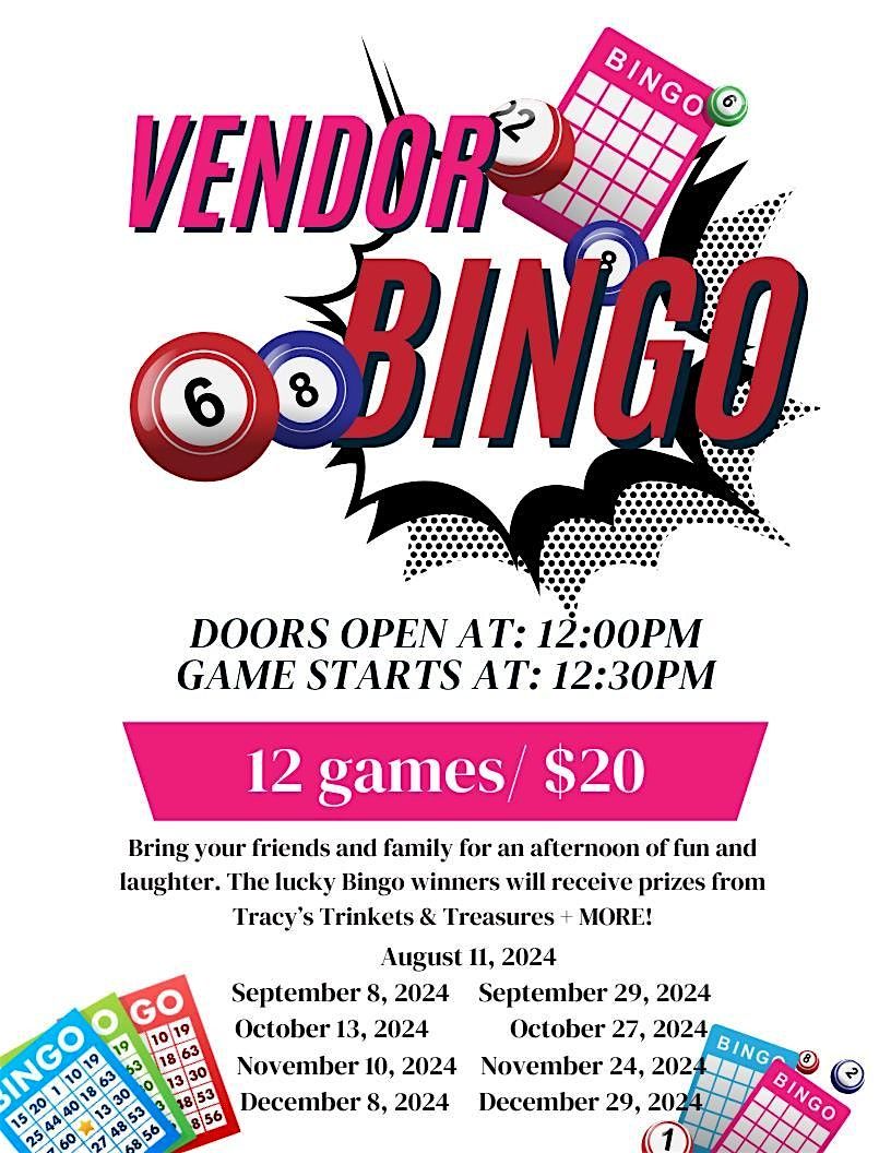 Vendor BINGO, 403 Cleveland St, Elyria, 11 August to 11 May | AllEvents