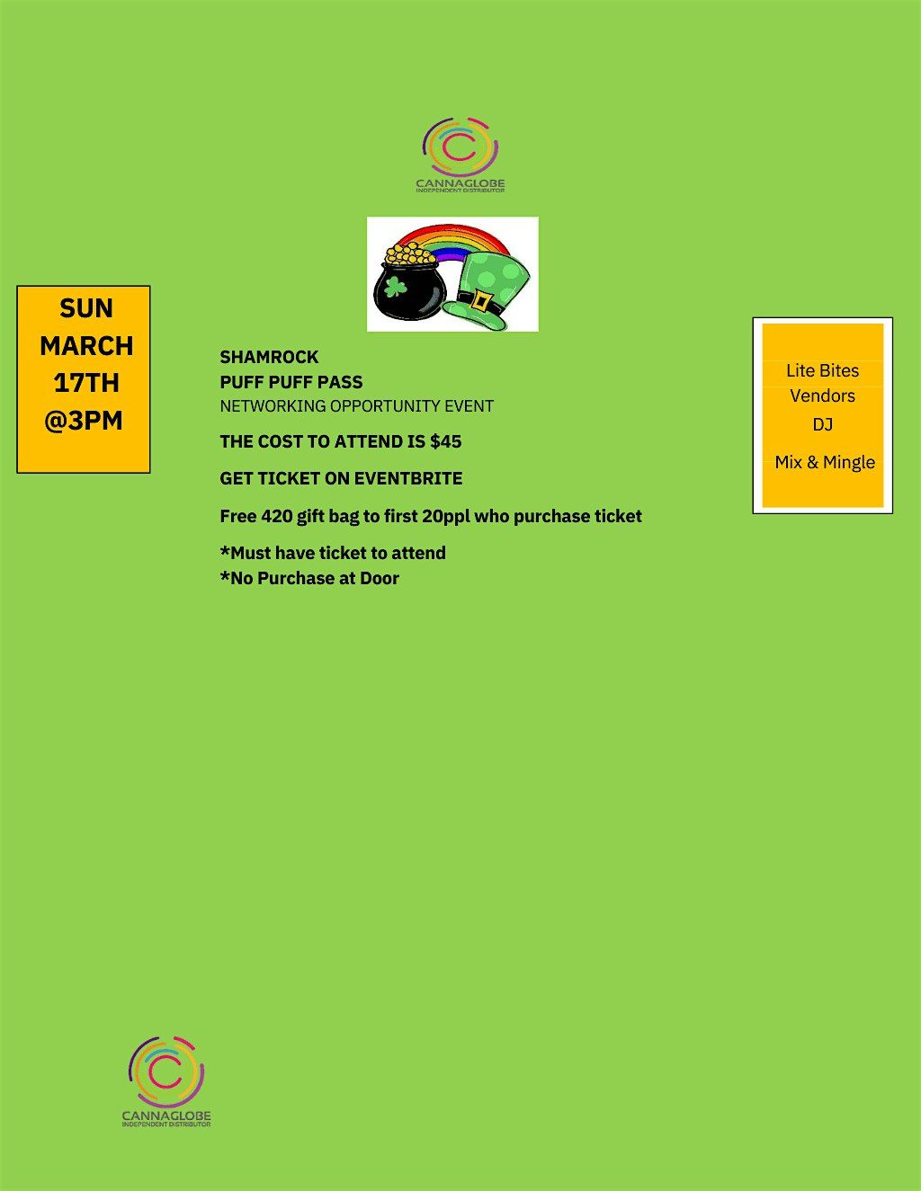 Shamrock Puff Puff Pass, 17 March 2024 | AllEvents