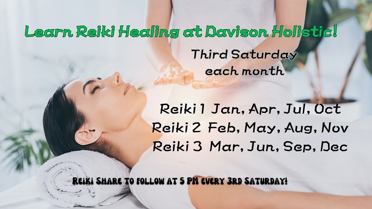 Reiki 1 Certification Class, Davison Holistic Therapies, 19 October ...