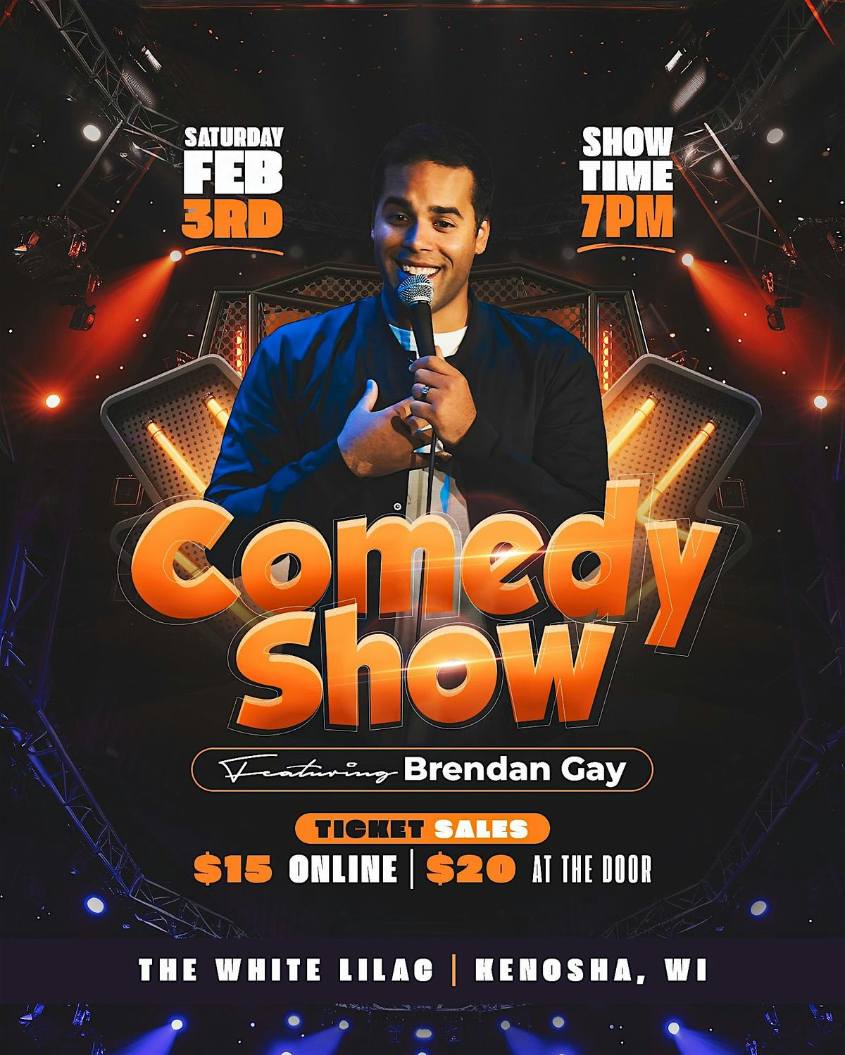 Comedy Show Featuring Brendan Gay, The White Lilac, 6th Avenue, Kenosha ...