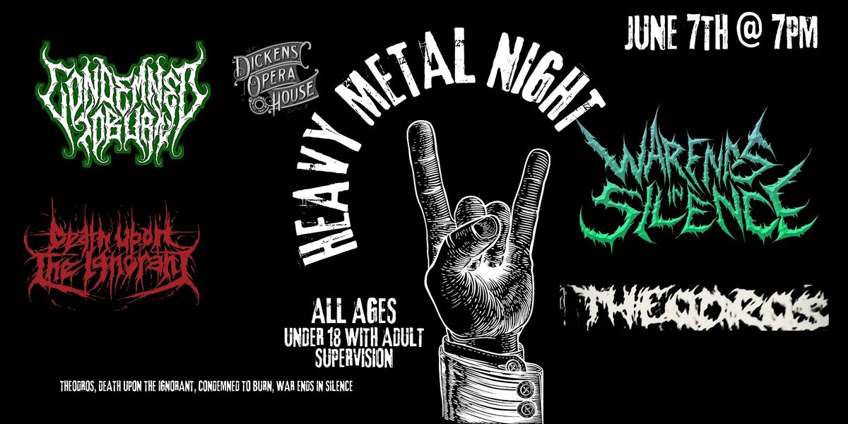 Heavy Metal Night, Dickens Opera House, Main Street, Longmont, CO, USA ...