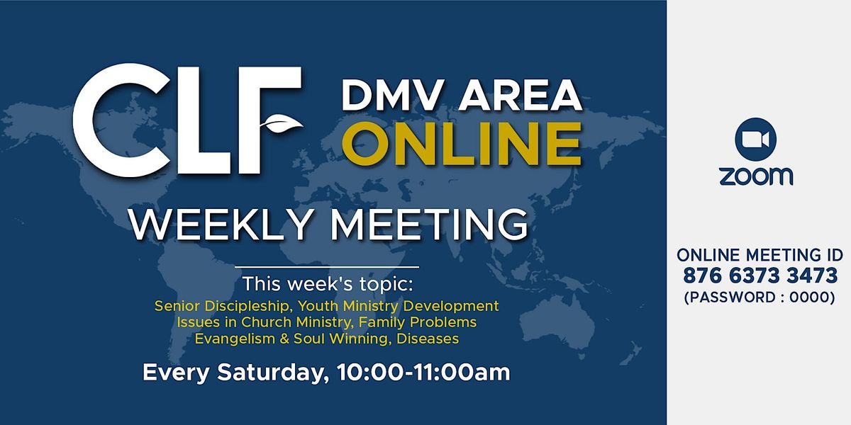 Christian Leaders Weekly Meeting (CLF Meeting), May 13 2023 | Online Event | AllEvents.in