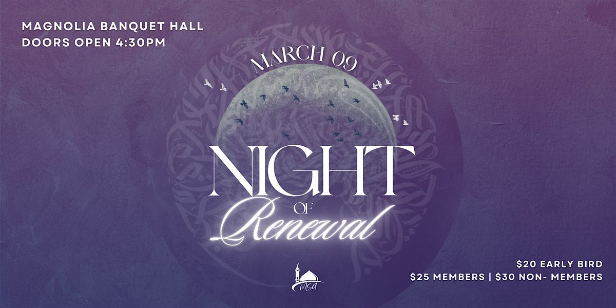 Night of Renewal, Magnolia Banquet Hall, Calgary, 9 March 2024 | AllEvents