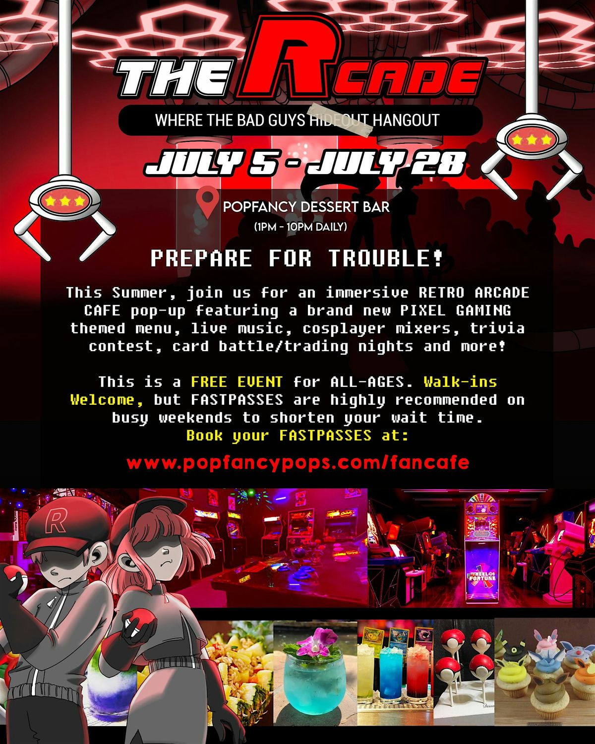 THE R-CADE - A Pop-up Retro Gaming Cafe Experience, Popfancy Dessert ...