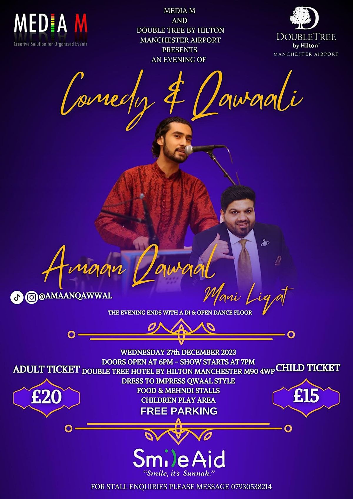 Comedy and Qawaali Evening, DoubleTree by Hilton Manchester Airport, 27 ...
