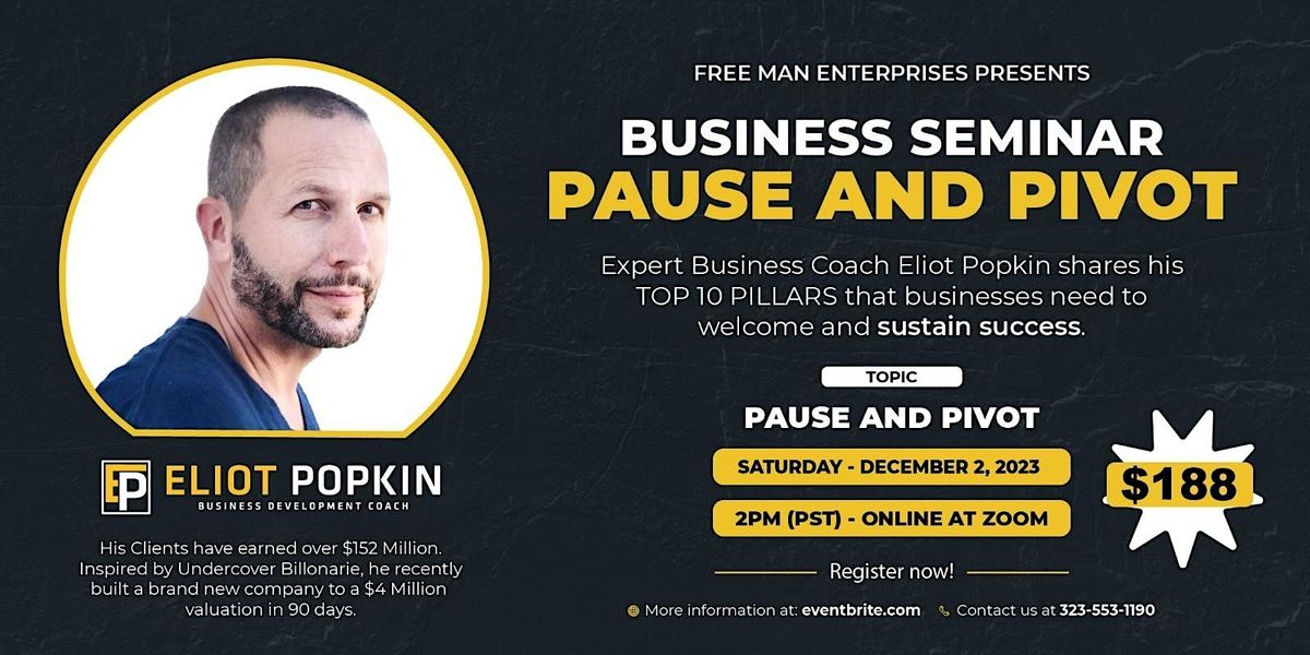 Pause and Pivot - Here we grow! Shift happens., December 2 2023 ...