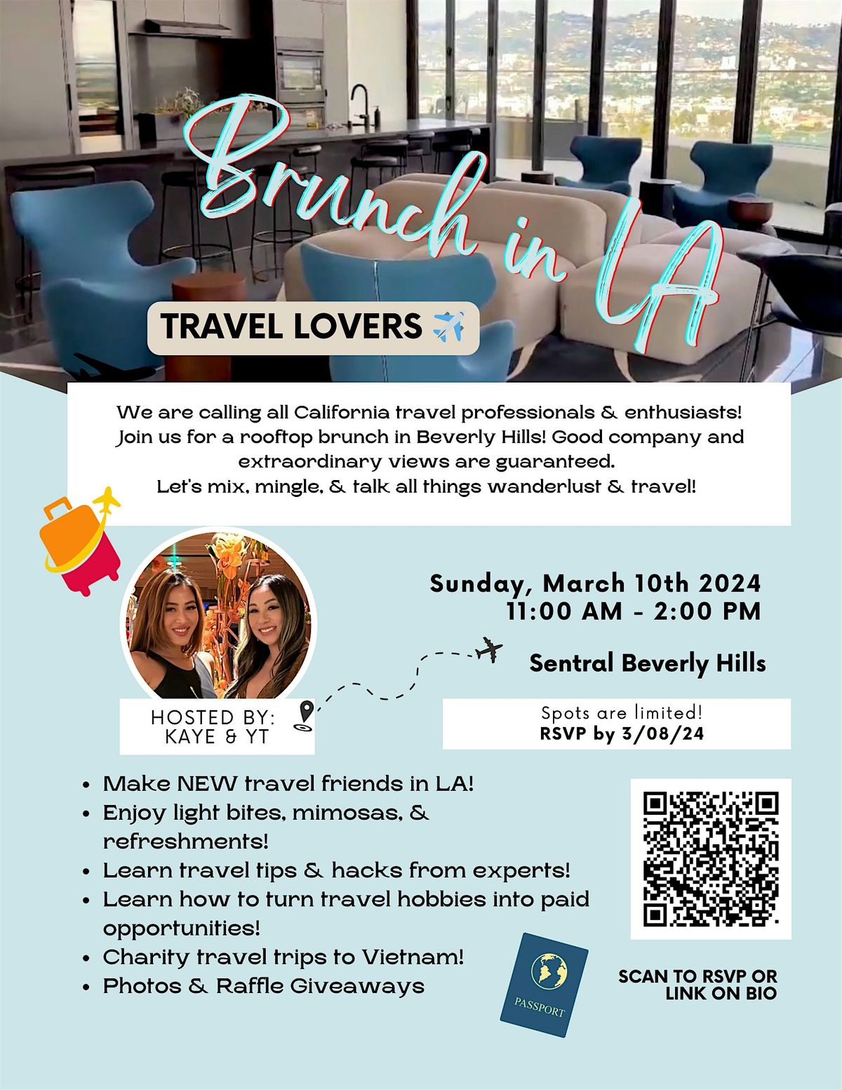 Brunch for travel lovers in SoCal, Sentral Beverly Hills | Furnished Coliving Apartments Los ...