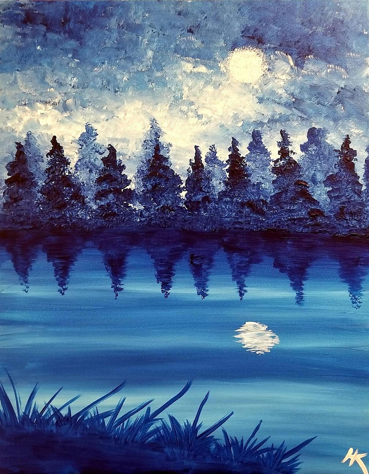 Blue Lagoon, Paint and Wine Event, The Painted Tiger Art Studio ...