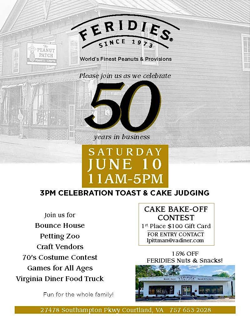 FERIDIES 50th Anniversary Celebration, FERIDIES Peanuts & Provisions ...