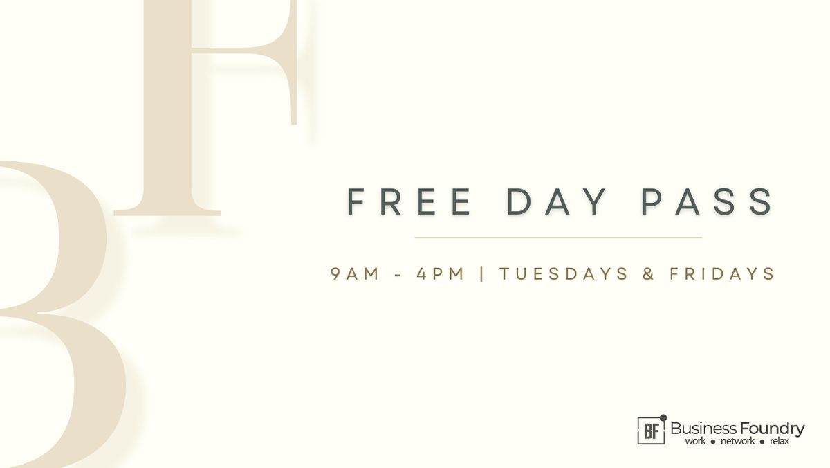 Free Day Pass @ Business Foundry, 9044 Forsstrom Dr, Lone Tree, 17 ...
