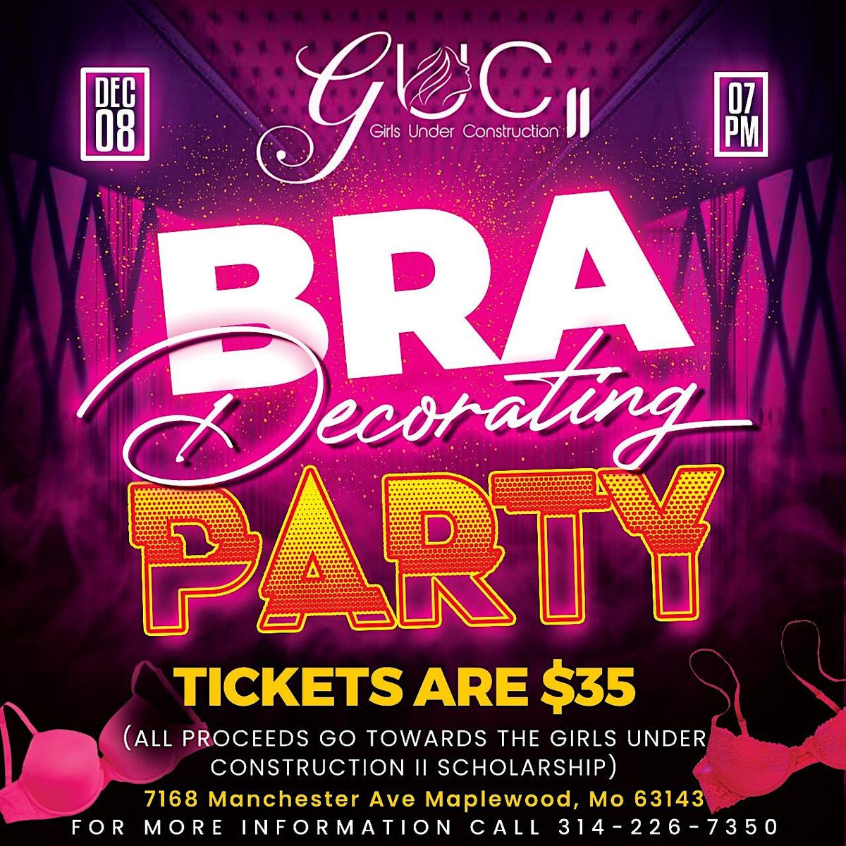 The Bra Decorating Party, 7168 Manchester Rd, St. Louis, 8 December ...