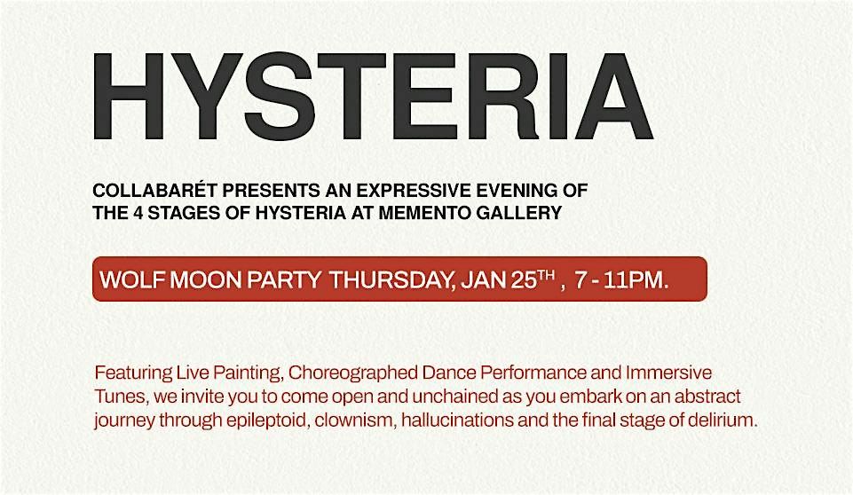 4 Stages of Hysteria Wolf Moon Party, Memento, Atlanta, 25 January 2024 ...